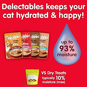 Hartz Delectables Stew Lickable Wet Cat Treats for Adult & Senior Cats, Variety Pack, 30 Count