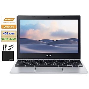 2022 Newest Acer 311 Chromebook Laptop Student Business, MediaTek MT8183C 8-Core Processor,11.6" HD Display, 4GB RAM, 32GB eMMC, Wi-Fi 5, Bluetooth 5, Upto 15 Hours Battery, Chrome OS +MarxsolCables