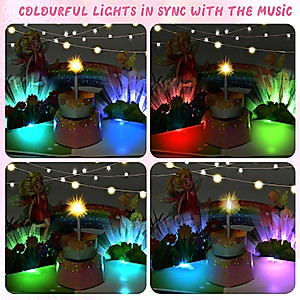 Ecloverlife Musical Birthday Card Girl, Pop Up 3D Birthday Card for Daughter, Granddaughter, Niece - Fairy Birthday Card with Blowable Canlde for 3/4/5/6/7/8 Years-Old Girls