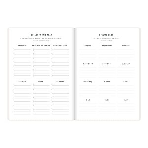 Letts of London Inspire Academic Weekly/Monthly Planner, August 2023 to July 2024, Week-to-View, Sewn Binding, Multilingual, A5 Size, 8.25" x 5.875", White (C031386-24)