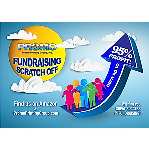 PROMO PRINTING GROUP, INC. For Our Team Baseball Fundraising Scratch Off Cards - (20 Cards per Pack) - Raise $2,000. You Keep All the Profit!