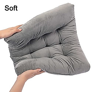 MOIRIG Rocking Chair Cushion, Chair Cushions and Pads for Home and Kitchen, Indoor Back and Seat Cushion for Desk Chair, Dining Chairs and Office Chair (Grey, Flannel 1)