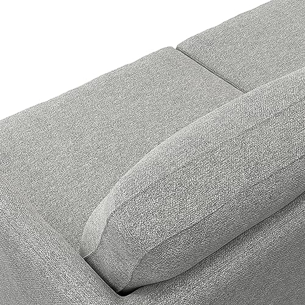 SIMPLIHOME Livingston Mid-Century Modern 90 Inch Wide Sofa in Mist Grey Woven-Blend Fabric, For the Living Room and Family Room