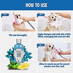 Veterinary Formula Solutions Snow White Shampoo for Dogs and Cats, 17 oz – Safely Remove Stains Without Bleach or Peroxide – Gently Cleanses, Deodorizes and Brightens White Coat – Fresh Scent