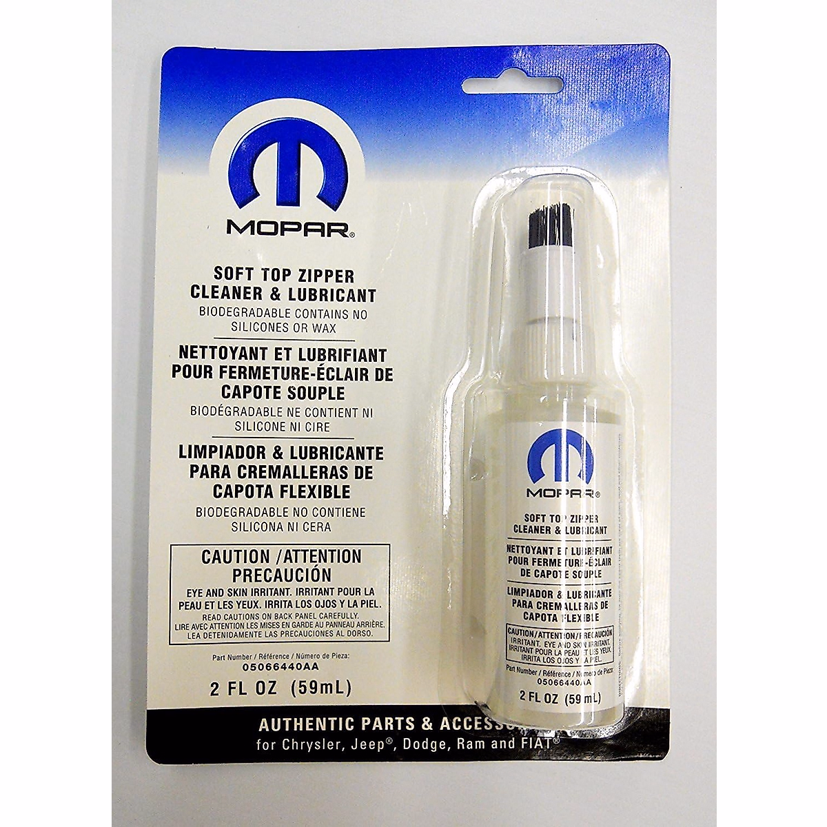 Mopar Jeep Wrangler Soft TOP Zipper Cleaner LUBE OEM