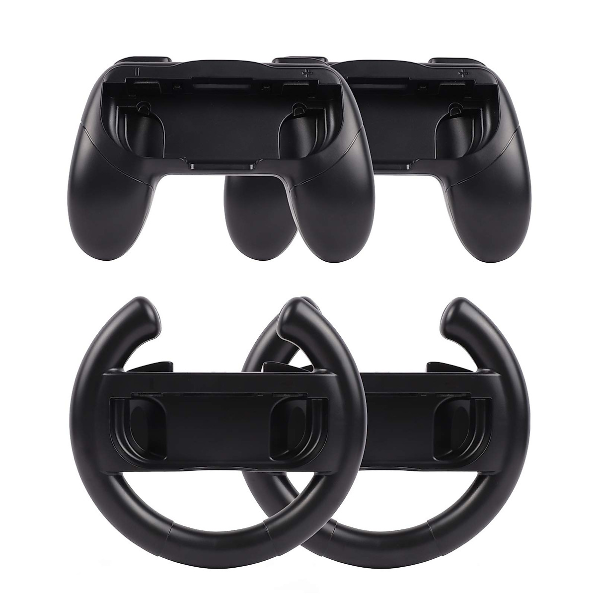 Switch Steering Wheel for Switch Accessories-Gifts for Men Gadgets Accessories for Switch Mario Kart Racing Game, Racing Wheel 4 Packs Lightweight Gadgets With Comfort Handle for Family Party