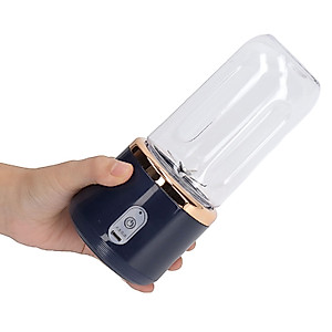 300ML Portable Blender, Personal Blender for Shakes and Smoothies, Portable Blender with 6 Blades, USB Charging Travel Blender for Fruit Juices(blue)