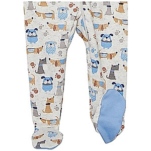 The Children's Place,and Toddler Snug Fit 100% Cotton Zip-Front One Piece Footed Pajamas 2-Pack,DOGS_HT LUNAR | GRIPPER DOT_PUFF DTM PRINT | JOHNSON PLAID_FEDERAL BLUE | LT BLUE OXFORD,2T