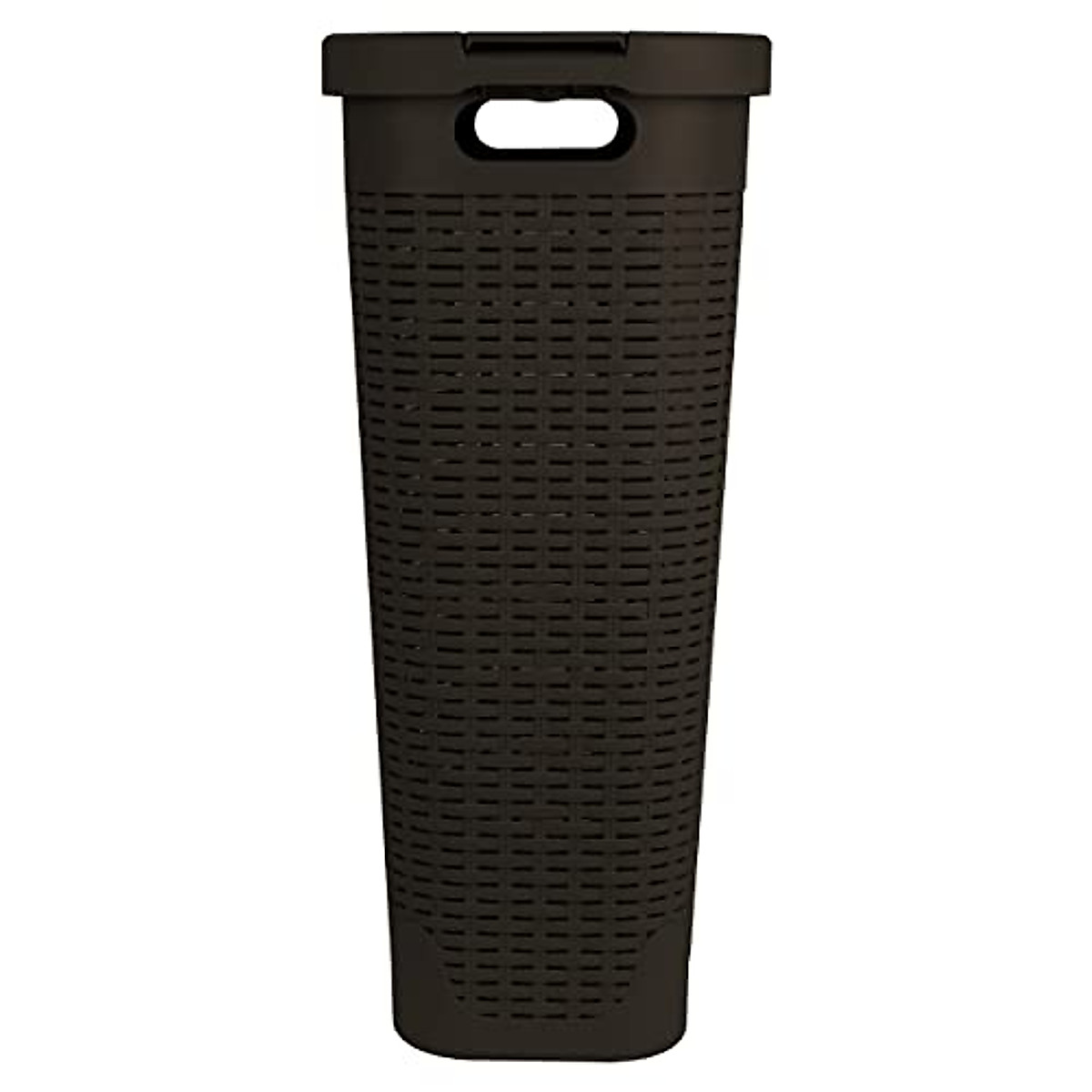 Mind Reader 40 Liter Slim Laundry Basket, Laundry Hamper with Cutout Handles, Washing Bin, Dirty Clothes Storage, Bathroom, Bedroom, Closet, Brown