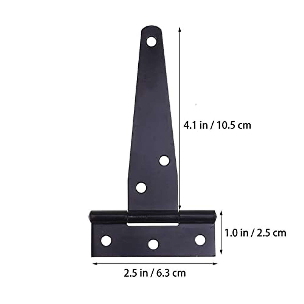 ANNURA Heavy Duty Hinge,Long Strap T Hinge, 12 Piece Hinges, T Iron Lightweight 4 Inch Hinges Old Style Wooden Boxes Wooden Fence Shed Barn Door Iron Tee Hinges