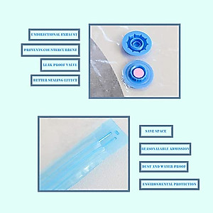 Rimsa-llc Universal Vacuum Sealed Compression Storage Bags-set of 10 (5 pcs 70x100cm ,5pcs 60x80cm) with Hand Pump Space Saver for Bedding, Pillows, Towel, Blanket and Clothes