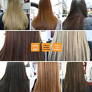 Clarifying Shampoo with Brazilian Keratin Treatment and Intensive Hair Mask KIT + Sulfate Free and Sodium Free Shampoo & Conditioner KIT