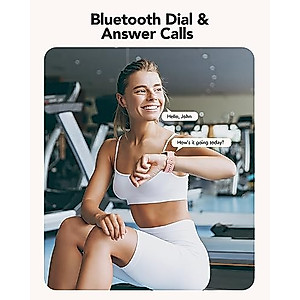 AGPTEK Smart Watch for Women(Answer/Make Calls) - Smartwatch for Android iOS Phones with Heart Rate Sleep Monitor Step Counter, Fitness Tracker Watch with 100+ Sports Modes, Pink