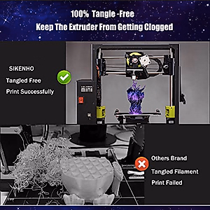 SIKENHO 3D Printer Filament, PLA Filament 1.75mm Silk Black Filament Shiny Purple Blue PLA, 3D Printing Filament 1kg Spool (2.2lbs), Dimensional Accuracy +/- 0.02mm, 3D Filament Fit Most FDM Printer