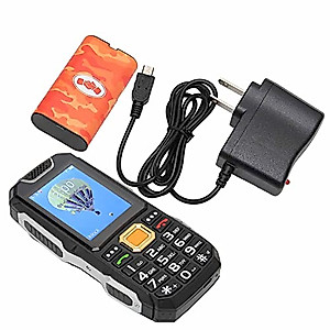 fo sa Rugged Phone Unlocked, Dual SIM Dual Standby Mini Rugged Cell Phone Outdoor Waterproof Rugged Mobile Phone Feature Phone, 13800 mAh Big Battery,Strong Flashlight, Large Speaker,Big Buttons