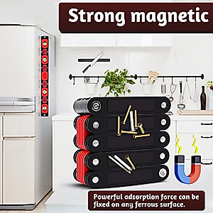 Multi-Function Foldable Level Measuring Tool,24 Inch Magnetic Level Tool with 4 Easy to Read Level Bubbles,Precise Leveling Tool for Carpenters,Woodworkers,Fabricators