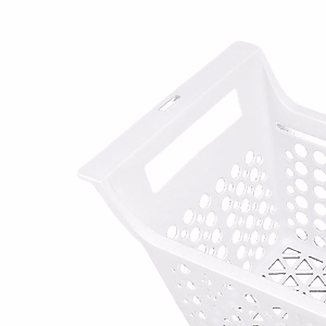 TOPINCN Freezer Storage Organizer Baskets with Handle PP Chest Freezer Basket Expandable Deep Freezer Organizer Bin Heavy Load Chest Freezer Accessory for Kitchen (L)