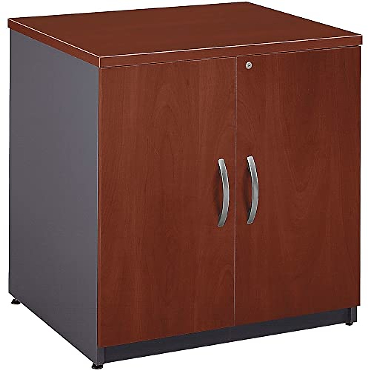 Two Door Storage Cabinet Hansen Cherry/Graphite Gray