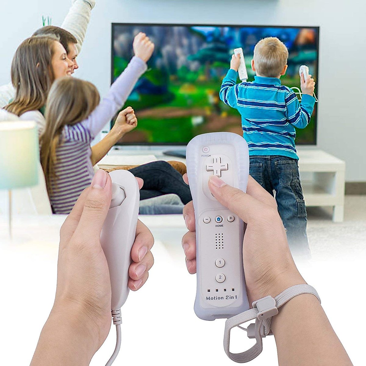 Wii Remote with Wii Motion Plus Inside | Shock Wii Nunchuk Controller | Compatible Nintendo Wii, Wii U