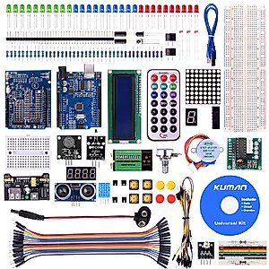kuman Complete Starter Kit with Detailed Tutorial and Reliable Components for Arduino Project Mega 2560 Robot breadboard Kits