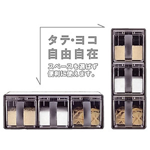 アスベル Asbel N Forma Condiment Container, Stainless Steel 3, 1121, Silver, 3 Pieces