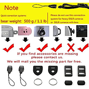 CHMETE Washable Soft Neoprene Camera Neck Strap (Black)