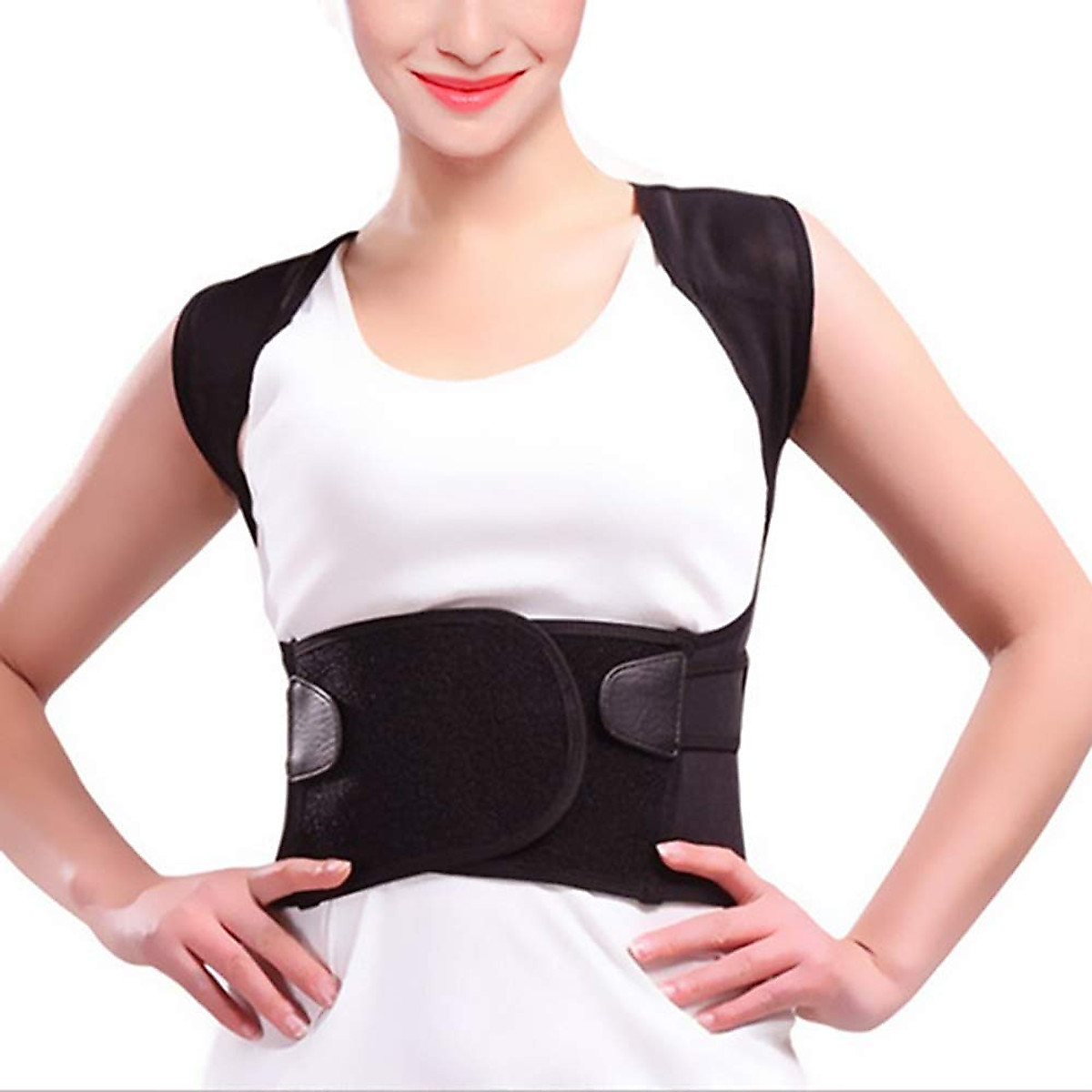 LSRRYD Back Support Belt Orthodontic Band Lower Back Brace Pain Relief for Pain Relief and Injury Prevention (Size : M)