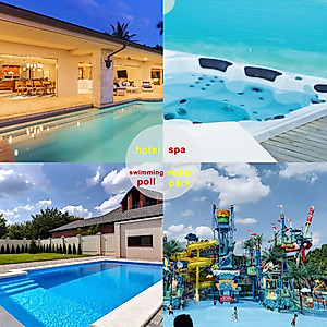 Fimimo 5.5" Stainless Steel Bristles Pool Brush, Swimming Pool Brushes with Handles for Cleaning Pool Walls, Tile, Floors to Fit Most Poles