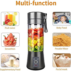 CollapsiPro USB Rechargeable Portable Blender, 0.8 Pounds, Black, One-Touch Operation, Ideal for Smoothies, Juices, Shakes, and More