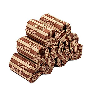 Half Dollar Coin Wrappers, 100 Flat Striped Coin Wrappers