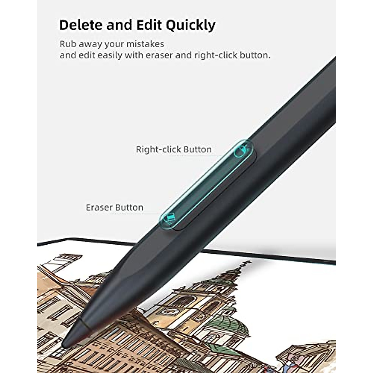 Metapen Stylus Pen M1 for Microsoft Surface (75-Day Battery Life,Smooth Writing),Work for Surface Pro X/9/8/7/6/5/4/3,Surface Go 3/Book 3/Laptop 4/Studio 2,ASUS VivoBook Flip 14 for Students&Doers