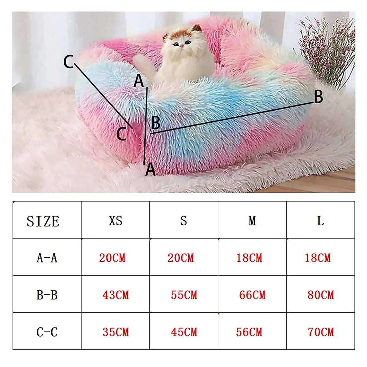 YXXJJ Pet pad Plush Dog Bed Cushion Large Dog Bed House pet Square Cushion Bed pet Kennel Super Soft and Fluffy Comfortable cat and Dog House Soft and Warm, Comfortable to Touch, Easy to Carry