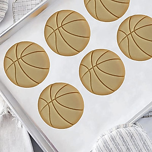 Moose Goods Basketball Cookie Cutter Set of 5 - Sports Cookie Cutters Shapes & Stamp, Basketball Jersey Cookie Cutter for DIY Baking Supplies - Basketball Shirt Cookie Cutter & Sneaker Cookie Cutter