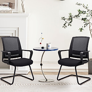 CLATINA Office Guest Chair with Lumbar Support and Mid Back Mesh Space Air Grid Series for Reception Conference Room