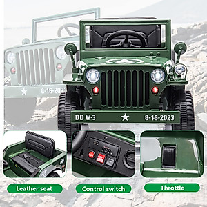 AVRCECI Ride On Truck 12V Electric Vehicles Battery Powered Ride on Car Toys w/Four Wheels,Remote Control, Music,LED Lights, High and Low Speed for Boys Girls Toddlers(Green)