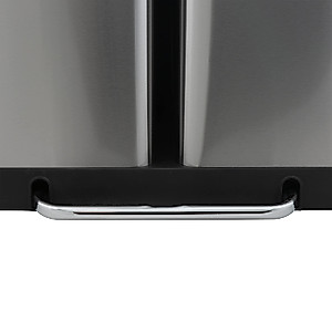 Organize It All Neu Home 60 L Dual Compartment Recycling Bin | Dimensions: 22.8" x 13.8" x 24.4" | Dual Compartment | Finger Print Proof | Removeable Liners | Grey | Kitchen Accessories