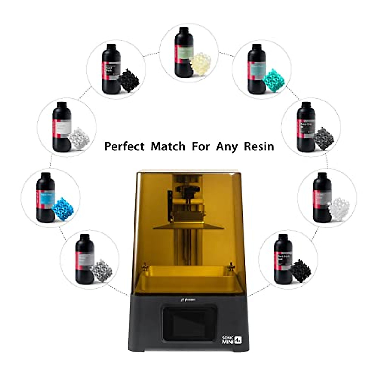 Phrozen Sonic Mini 4K 3D Printer Bundle with Phrozen ABS-Like Matt Gray Resin 1KG