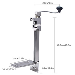 Manual Table Can Opener Compatible with Edlund #1, Commercial Can Opener for Restaurant Large Cans Up to 11” Tall