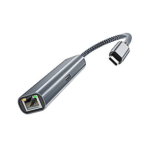 Itramax USB C Gigabit Ethernet Adapter with Charging Port,Thunderbolt 3 to RJ45 Network Socket with Type-C PD 60W Power Delivery for Chromecast Google TV,MacBook,Mac,iPad Air 5,Dell XPS