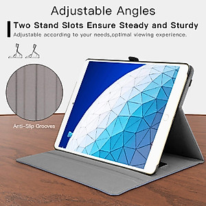 ZtotopCases for iPad Air 3rd Generation 2019/iPad Pro 10.5 Inch 2017, Premium PU Leather Business Folding Stand Folio Cover with Auto Wake/Sleep, Multiple Viewing Angles for iPad Air 3 Gen, Navy Blue