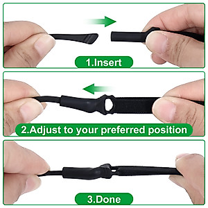 DZDY Sports glasses Non slip rope Adjustable glasses strap Glasses fixing strap Glasses feet anti slip rope Glasses for adults, children, sunglasses Glasses