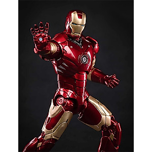 UXOUYIC Irοnman Movie Series - Collectible Irοnman Action Figure Metal Painting 20 Joints Movable Model Toys (7 inches) (Mark 3)