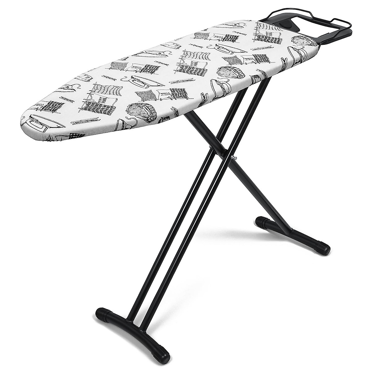 Duwee 12"x36" Ironing Board with Heat Resistant Cover and Thicken Felt Pad, Heavy Sturdy Legs