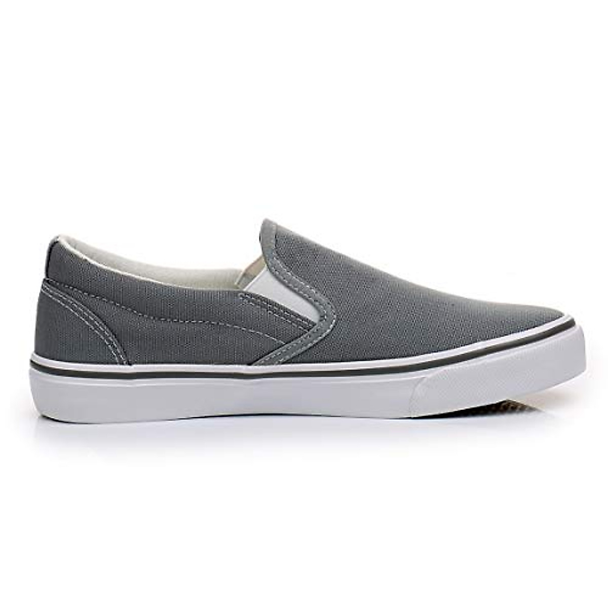 Cull4U Women's Classic Slip On Trainer Shoes (10 M US,Gray/White)