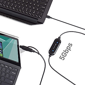 Cable Matters USB C Transfer Cable, USB C Data Transfer Cable in 6.6 ft - Easy Computer Sync Software Key Included, Works with Thunderbolt 4, Compatible with PCMover for Windows 11/10/8/7/Vista/XP