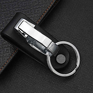 Liangery Keychain for Men, Belt Keychain Leather Belt Loop Key Holder Belt Key Chain Clips with Detachable Keyring for Men