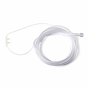 Medline Soft-Touch Nasal Oxygen Cannula, Standard Connector, 4-ft. Tubing Length, Adult Size, Pack of 50