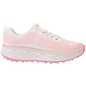Skechers Women's Go Ultra Max Spikeless Golf Shoe Sneaker, WHT/PNK, 10