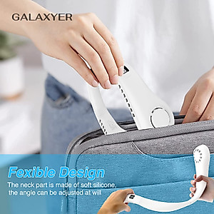 GALAXYER Neck Fan with Screen Display and 5 Speeds Levels, USB Rechargeable Bladeless Cooling Fan, Quiet Neck Cooler Personal Hanging Fan for Indoor Outdoor Travel Sports