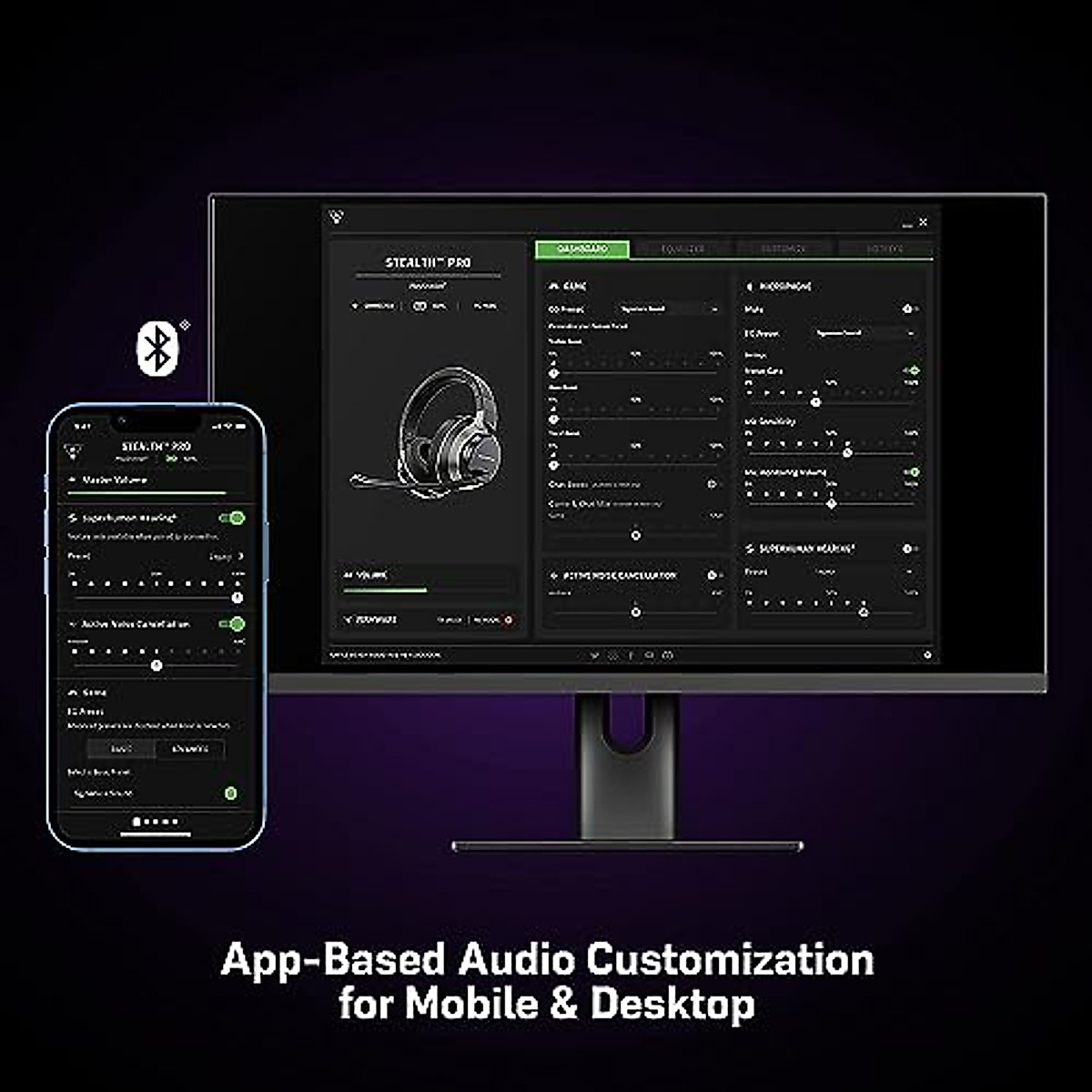 Turtle Beach Stealth Pro Multiplatform Wireless Noise-Cancelling Gaming Headset for Xbox Series X|S, Xbox One, PS5, PS4, PC, Mac, Mobile – Swappable Batteries – Black